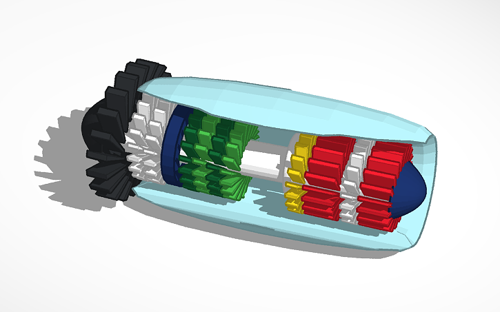 3D design JET MOTOR - Tinkercad