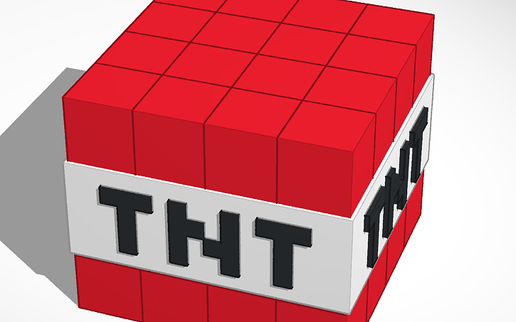 3D design Minecraft TNT - Tinkercad
