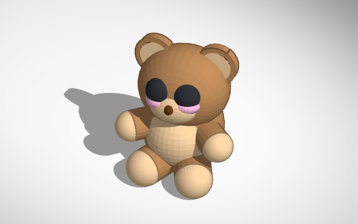3D design Teddy bear - Tinkercad