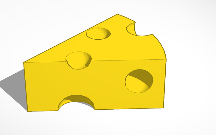 3D design cheese - Tinkercad