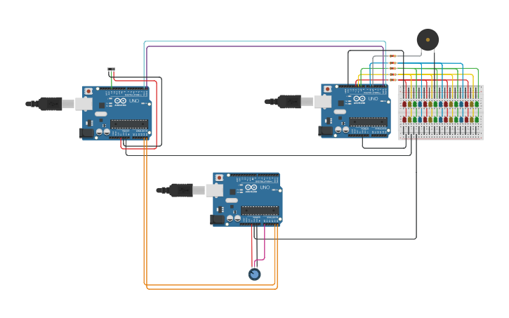Circuit design Christmas Lights | Tinkercad