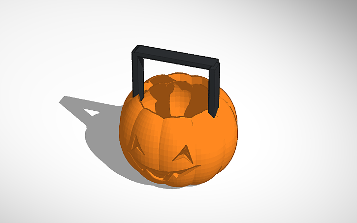 3D design Trick or Treat bucket - Tinkercad