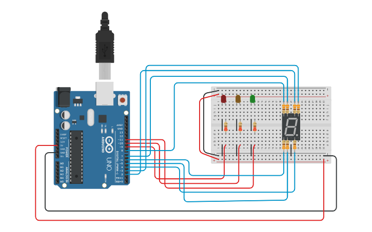 Circuit design Ejercicio 3 Tercer Corte - Tinkercad