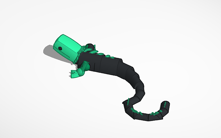 3D design Eel lizard (Rain World) - Tinkercad