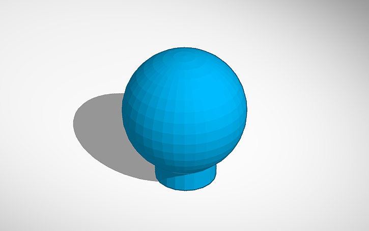 3D design bouton tiroir lans - Tinkercad