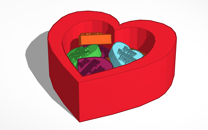 3D design Valentine thing - Tinkercad