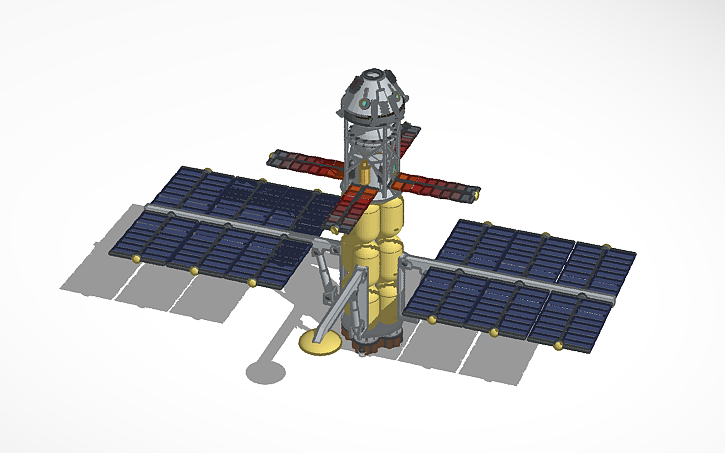 3D design Crewed interplanetary #Ion transport #modularspace - Tinkercad