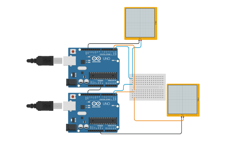 Circuit Design Serial Communication With Arduinos Tinkercad