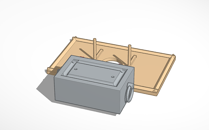 3D design Drum box top with 90 hertz xylophone key - Tinkercad