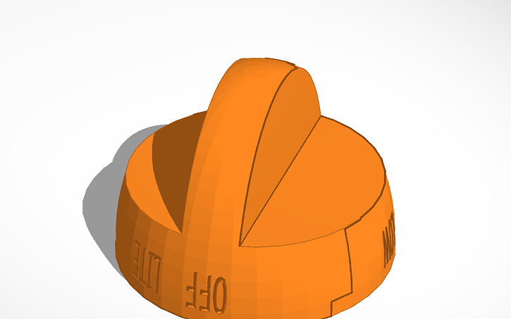 3D design Gas Range Stove Knob - Tinkercad