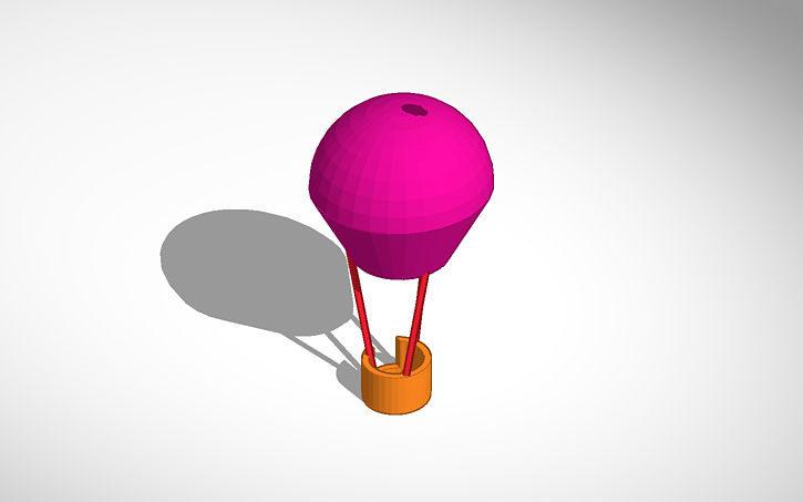 3D design hot air balloon - Tinkercad