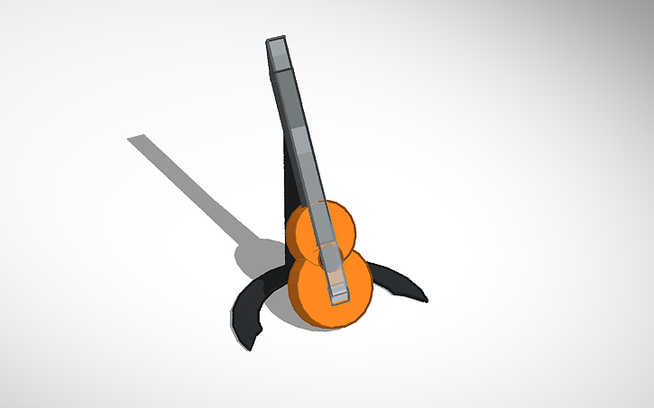 3D design guitar - Tinkercad