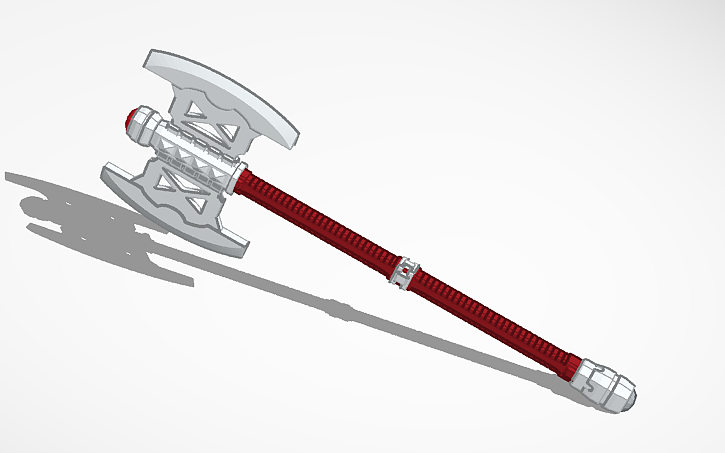 3D design Fantasy Battle Axe - Heart Cleaver - November 2024 - Tinkercad