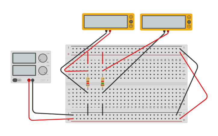 Circuit design Práctica 16 Medir Tensión Caso A | Tinkercad