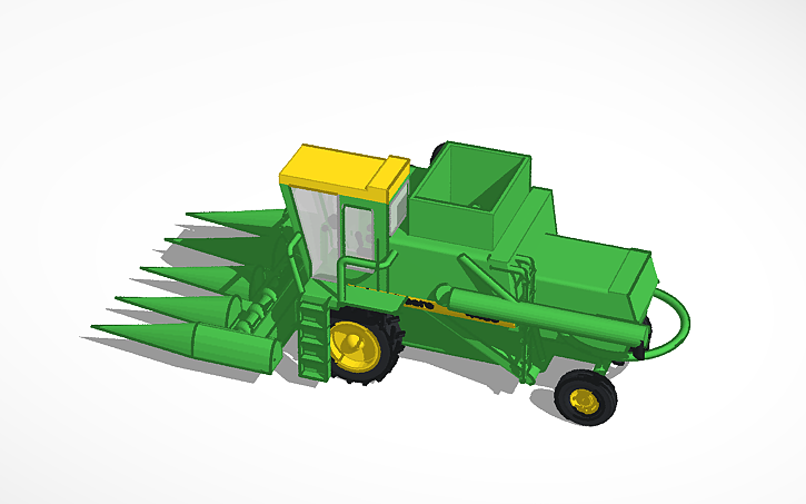 3D design 1978 John Deere 4400 combine - Tinkercad