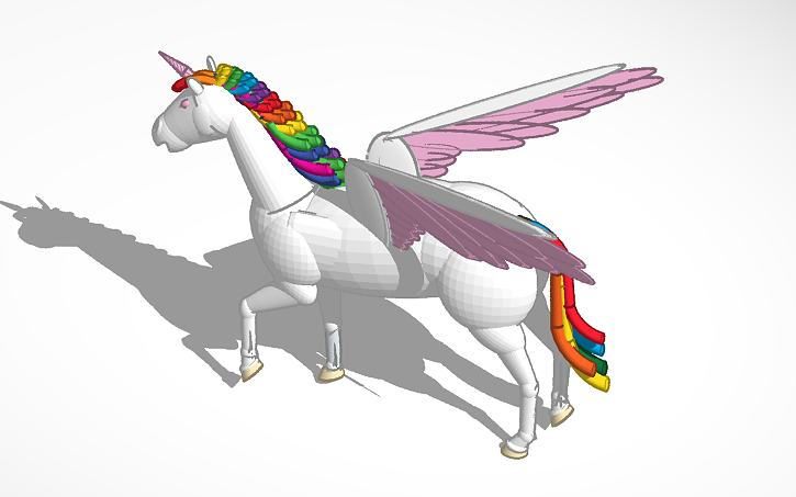 3D design unicorn - Tinkercad