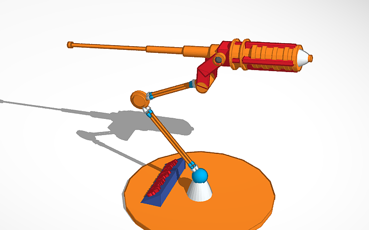 3D design Martian Heat-ray (With label) - Tinkercad