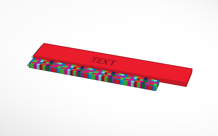 3D design multi color text - Tinkercad