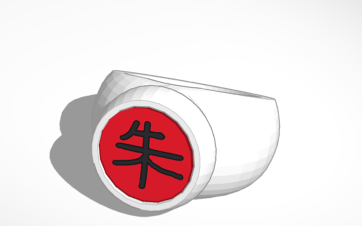 3D design Naruto Itachi Ring - Tinkercad