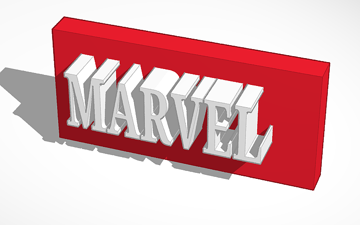 3D design MARVEL LOGO 3D #4 - Tinkercad