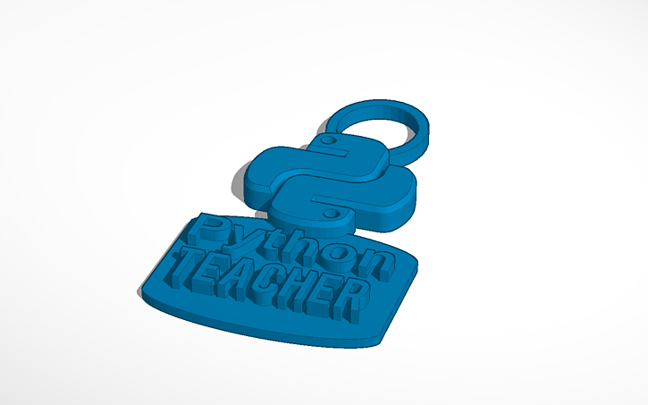 3D design Python teacher course keyrings TecTijuana - Tinkercad
