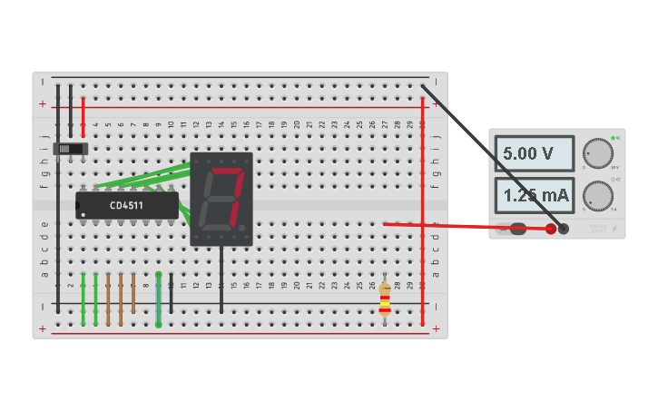 Circuit design Lab#2 Experiment 1: 7 Segment Display | Tinkercad Circuit design Lab#2 Experiment 1: 7 Segment Display | Tinkercad