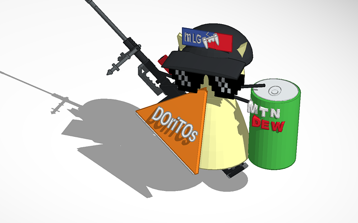 3D design MLG CAT M8 - Tinkercad