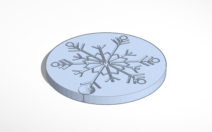 3D design snowflake - Tinkercad