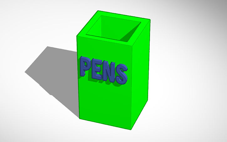 3D design the pen glass | Tinkercad