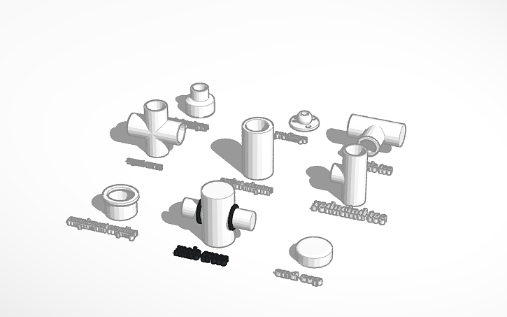 3D design PVC Pipes - Tinkercad