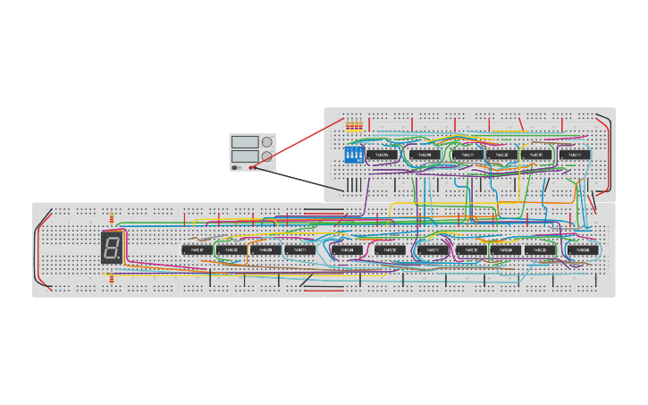 Circuit Design Convertidor De Bcd A Hexadecimal Aeff Tinkercad 