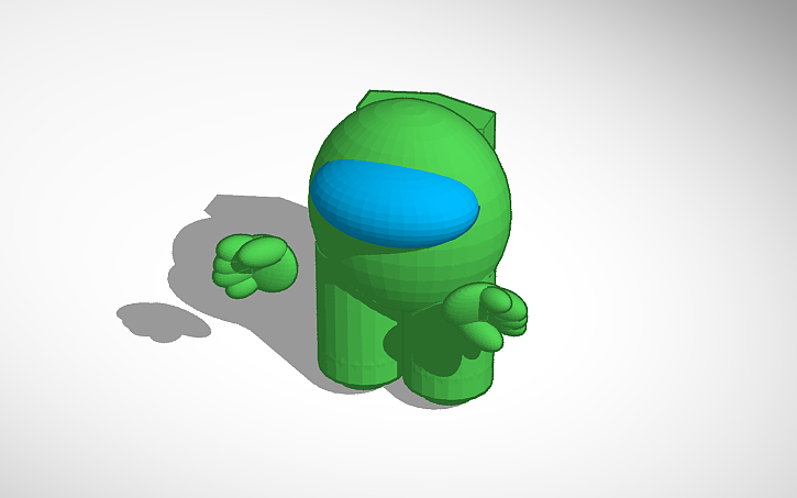 3D design among us verde - Tinkercad
