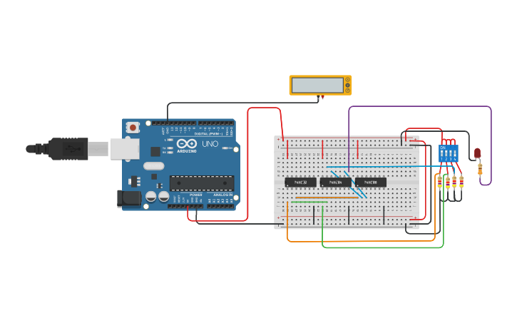 Circuit design LAB1: 3Input 1Output | Tinkercad