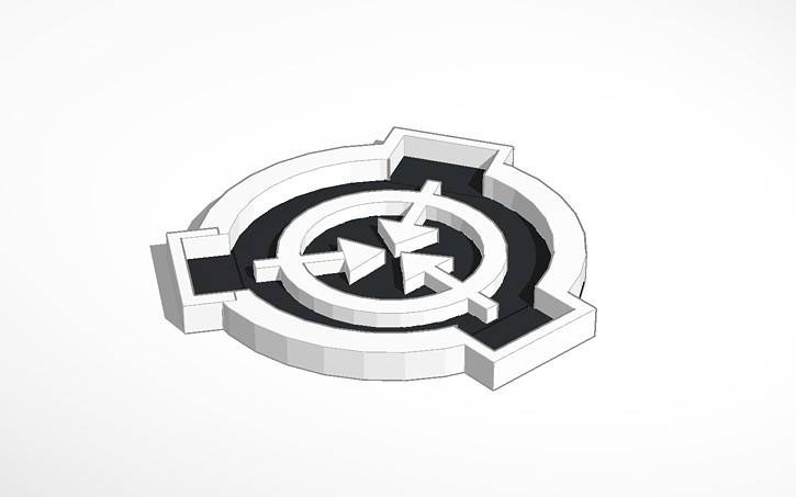 3D design SCP Logo - Tinkercad