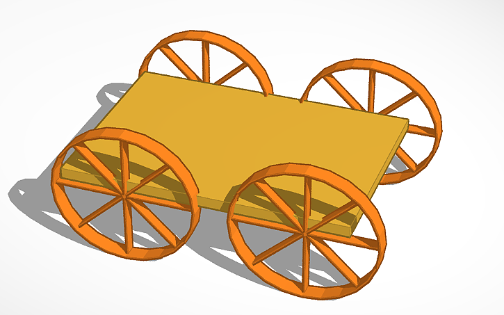 3D design Ancient Wheel Cart | Tinkercad