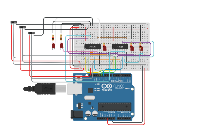 Circuit design full adder | Tinkercad