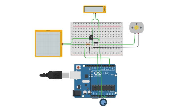 Circuit design CONTROL VEL MOTOR | Tinkercad