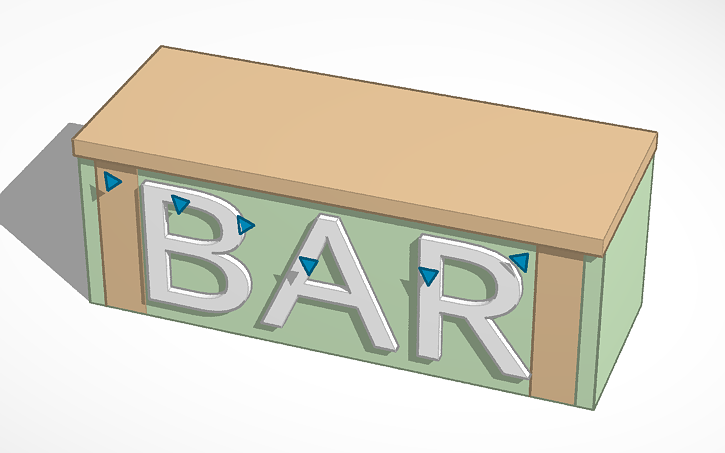 3D design Hannah wedding Bar | Tinkercad