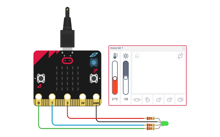 Circuit Design Microbit Traffic Lights Tinkercad