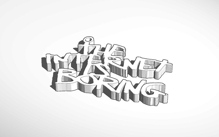 3D design Internet Is Boring Graffiti Pendant | Tinkercad