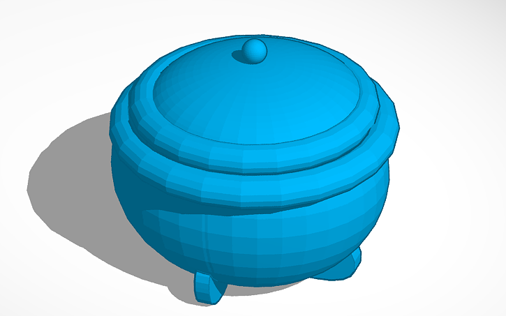 3D design Mia L's pot with lid | Tinkercad