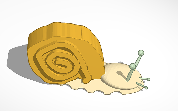 3D design Mystery snail - Tinkercad