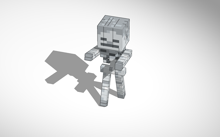 3D design minecraft skeleton - Tinkercad