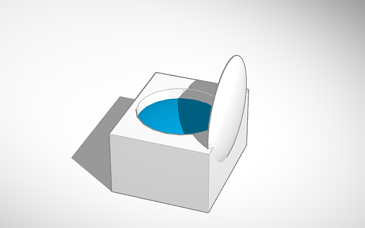 3D design toilet - Tinkercad