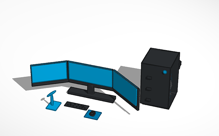 3D design PC setup (finished)(look inside) | Tinkercad