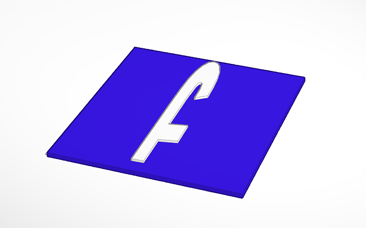 3D design Facebook Logo | Tinkercad