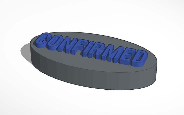 3D design Confirmed stamp - Tinkercad