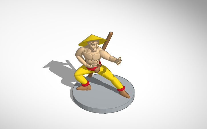 3D design Monk 25mm Miniature - Tinkercad