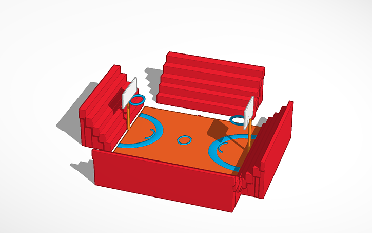 3D design basketball court - Tinkercad