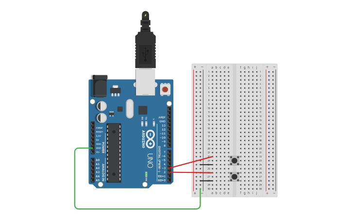 Circuit design Counting to 10 via Arduino Library | Tinkercad